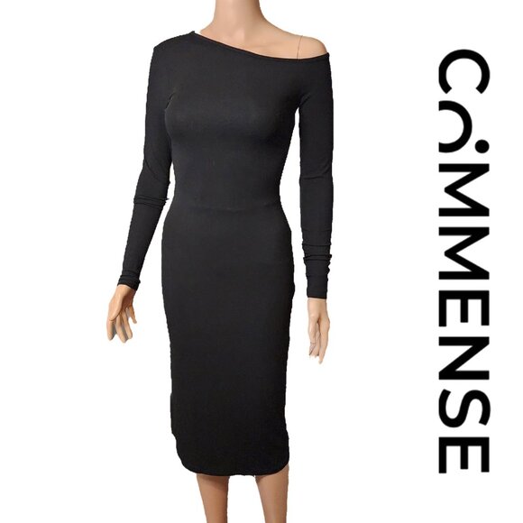 Commense | Dresses | Commense Asymmetric Off Shoulder Long Sleeve Midi ...